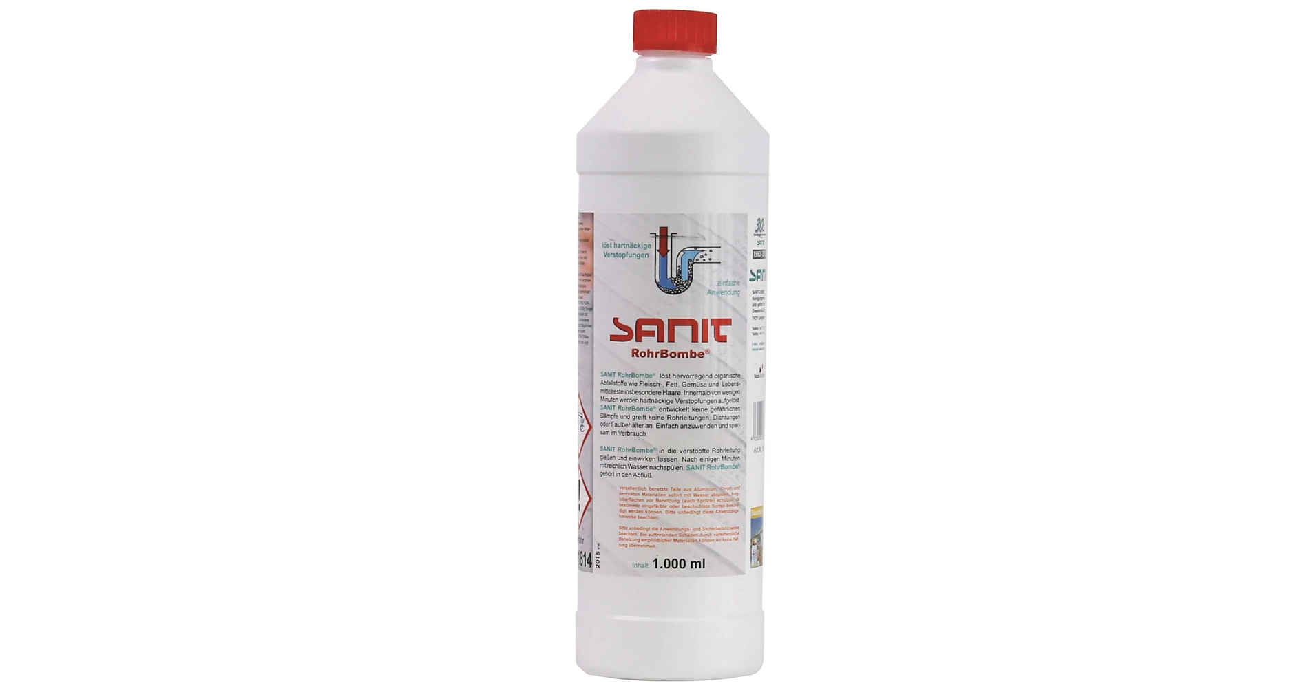 SANIT RohrBombe® alternatív csőtisztító, 1 liter - SANIT-CHEMIE GmbH ...